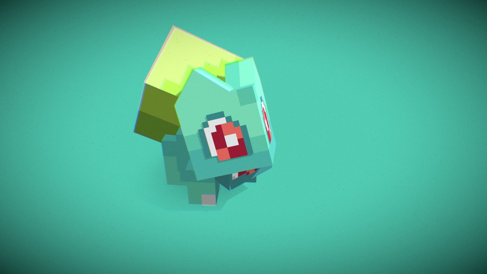 Bulbasaur Fan Art, using 12 Cubes - 3D model by HugeMagicHands [1b7e6c1 ...