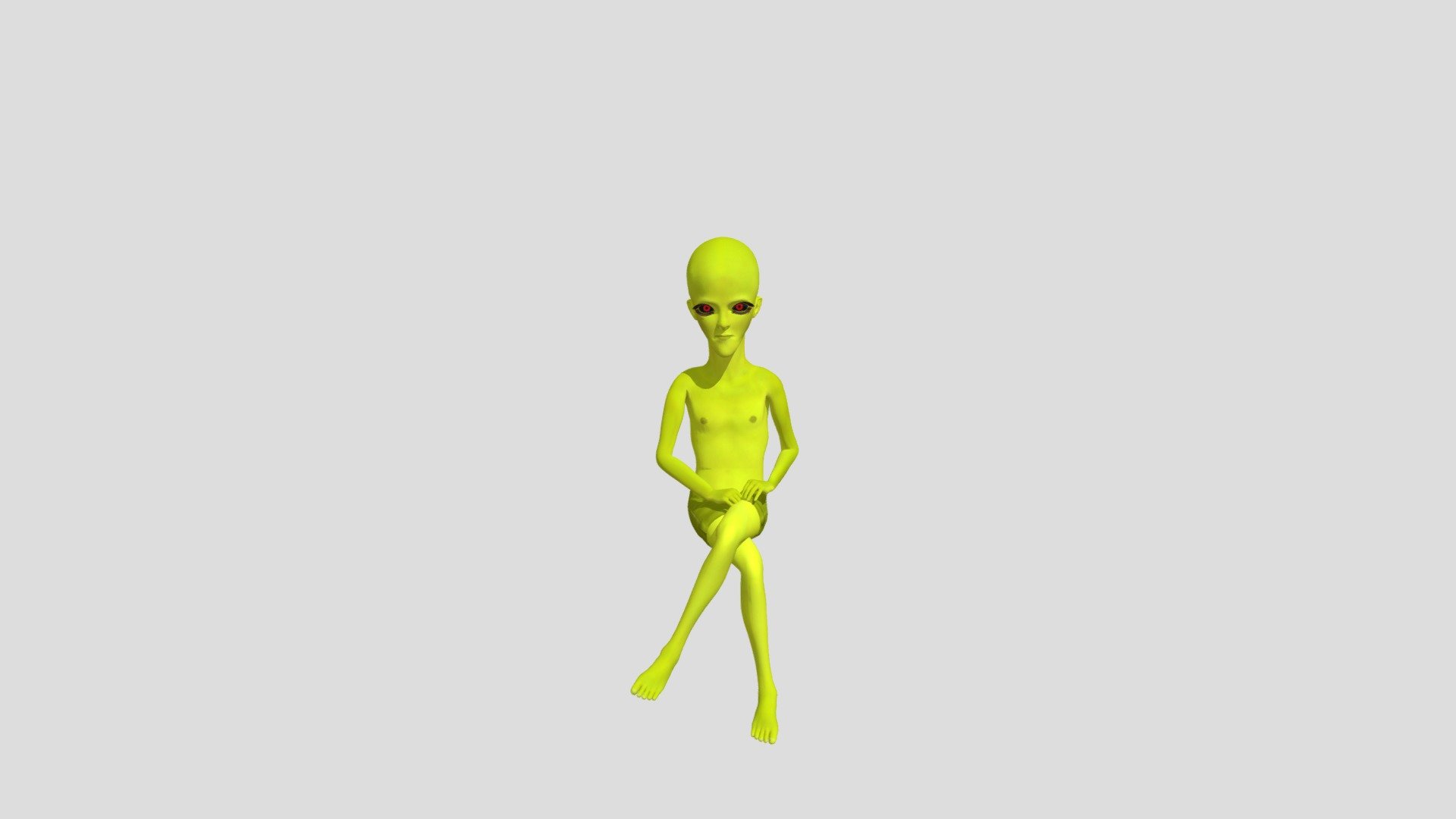 Green Alien - Sitting Idle - Download Free 3D model by nonny [1b7f447 ...