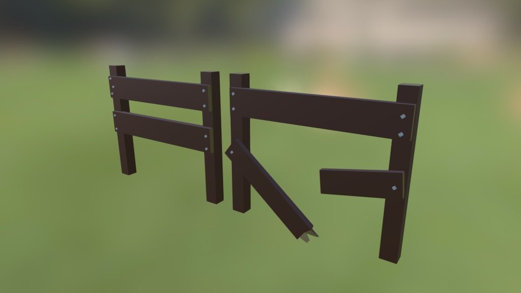 low poly fence - Download Free 3D model by m4ximum [1b7f535] - Sketchfab
