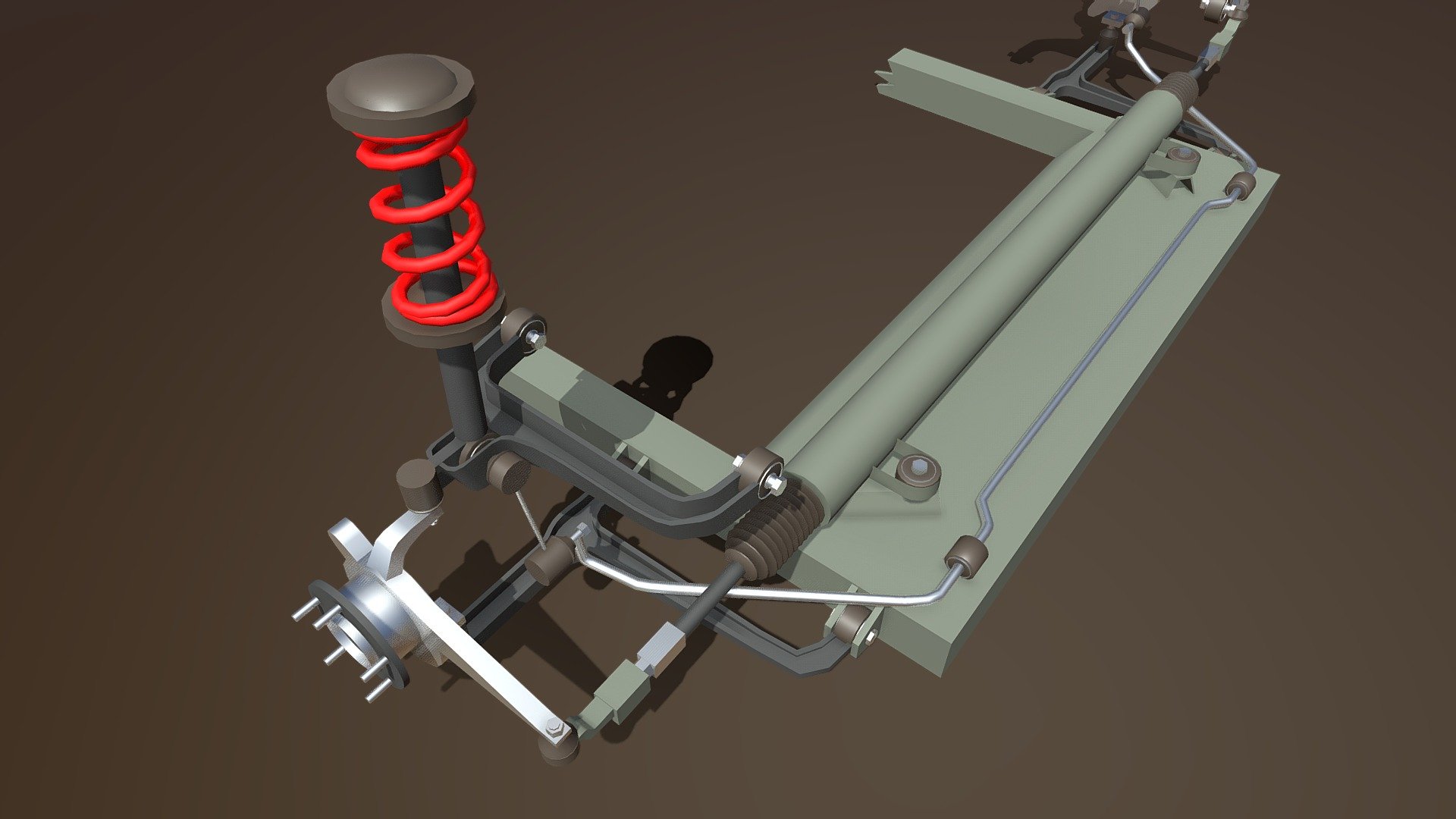 Two-lever independent suspension - Download Free 3D model by 33V1 ...