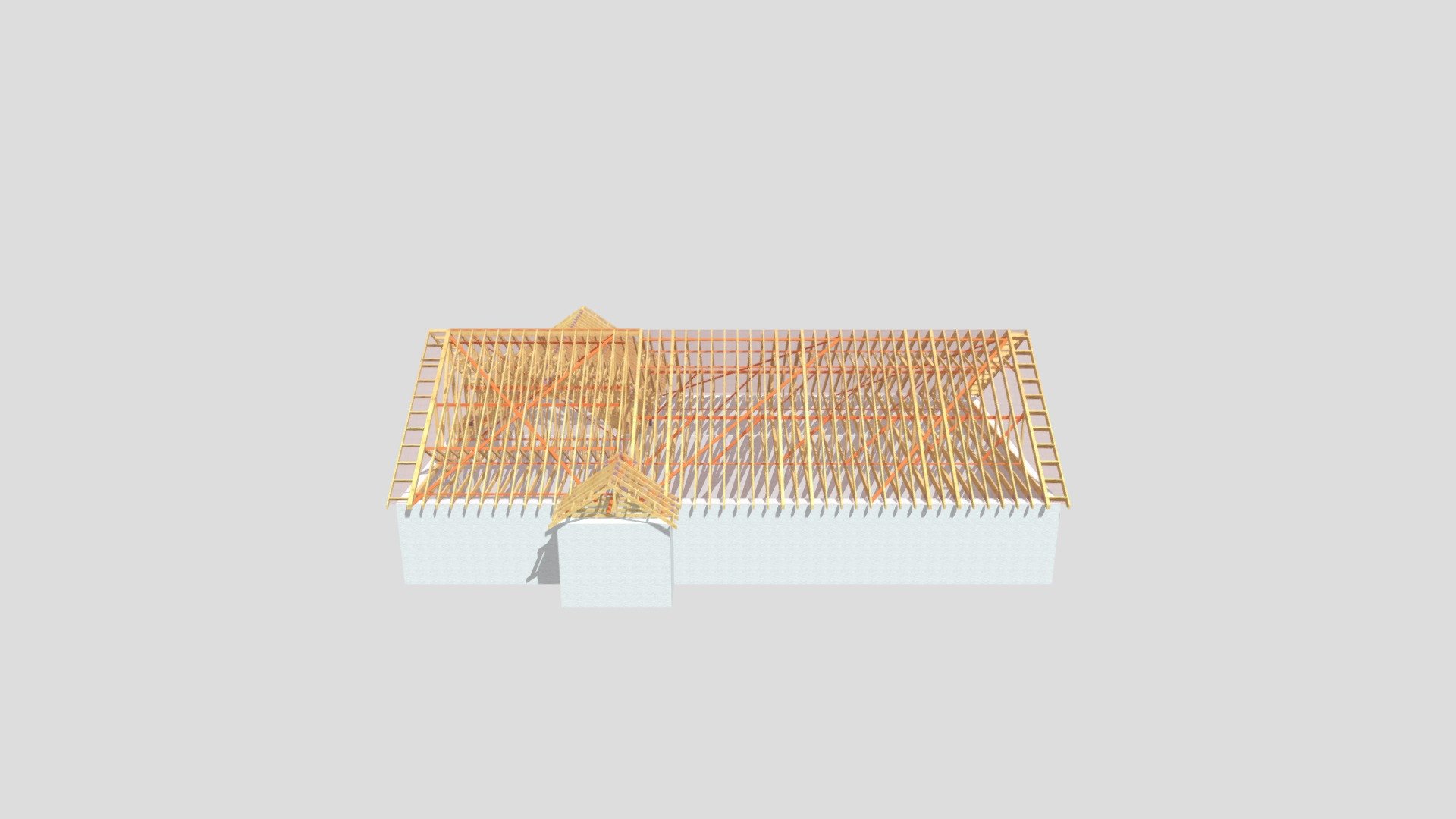 Attic with Complex Valley Vaulted Roof - Download Free 3D model by b ...