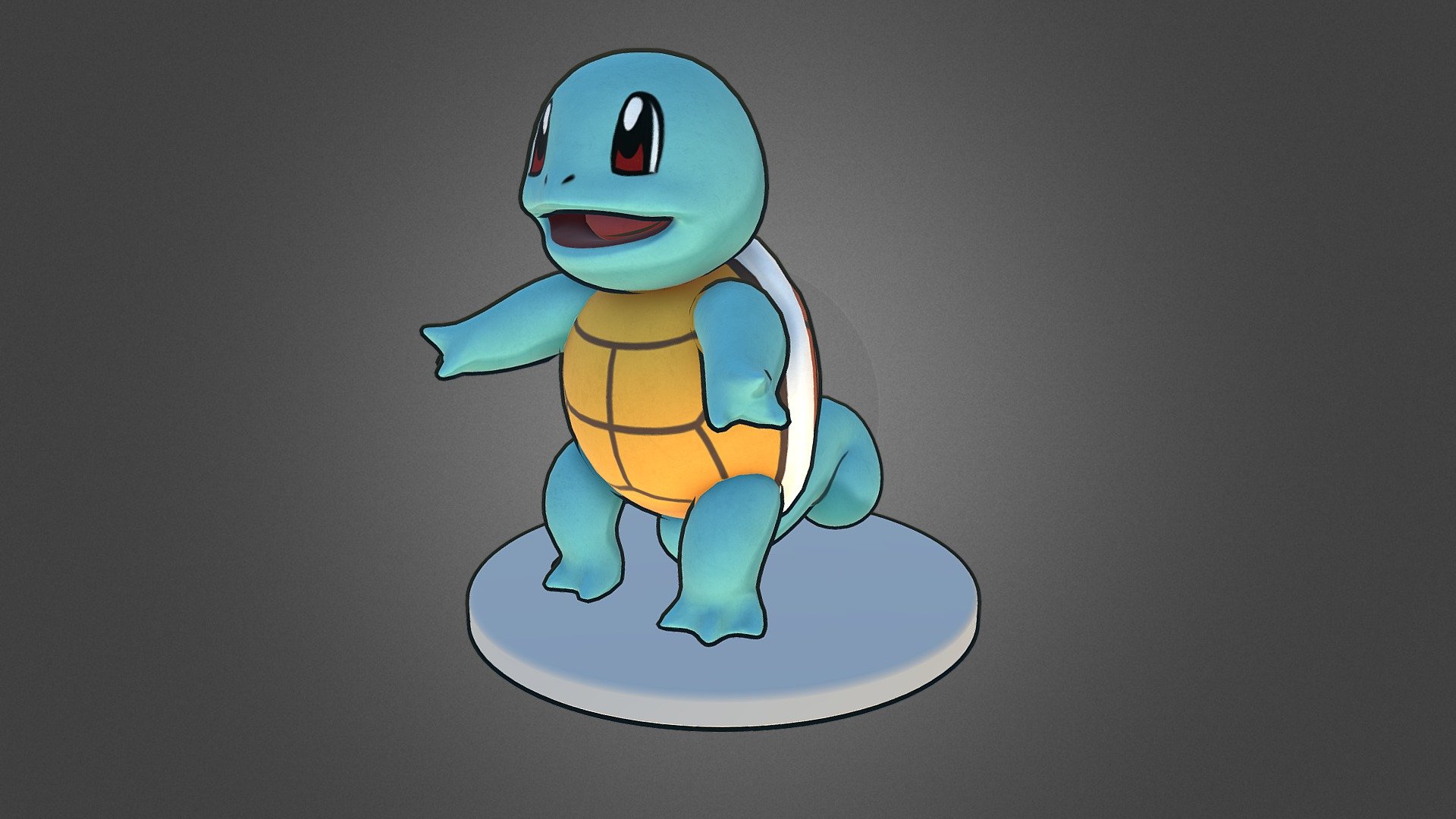 Squirtle Outlined - 3D model by 3dlogicus [1b8aa0f] - Sketchfab