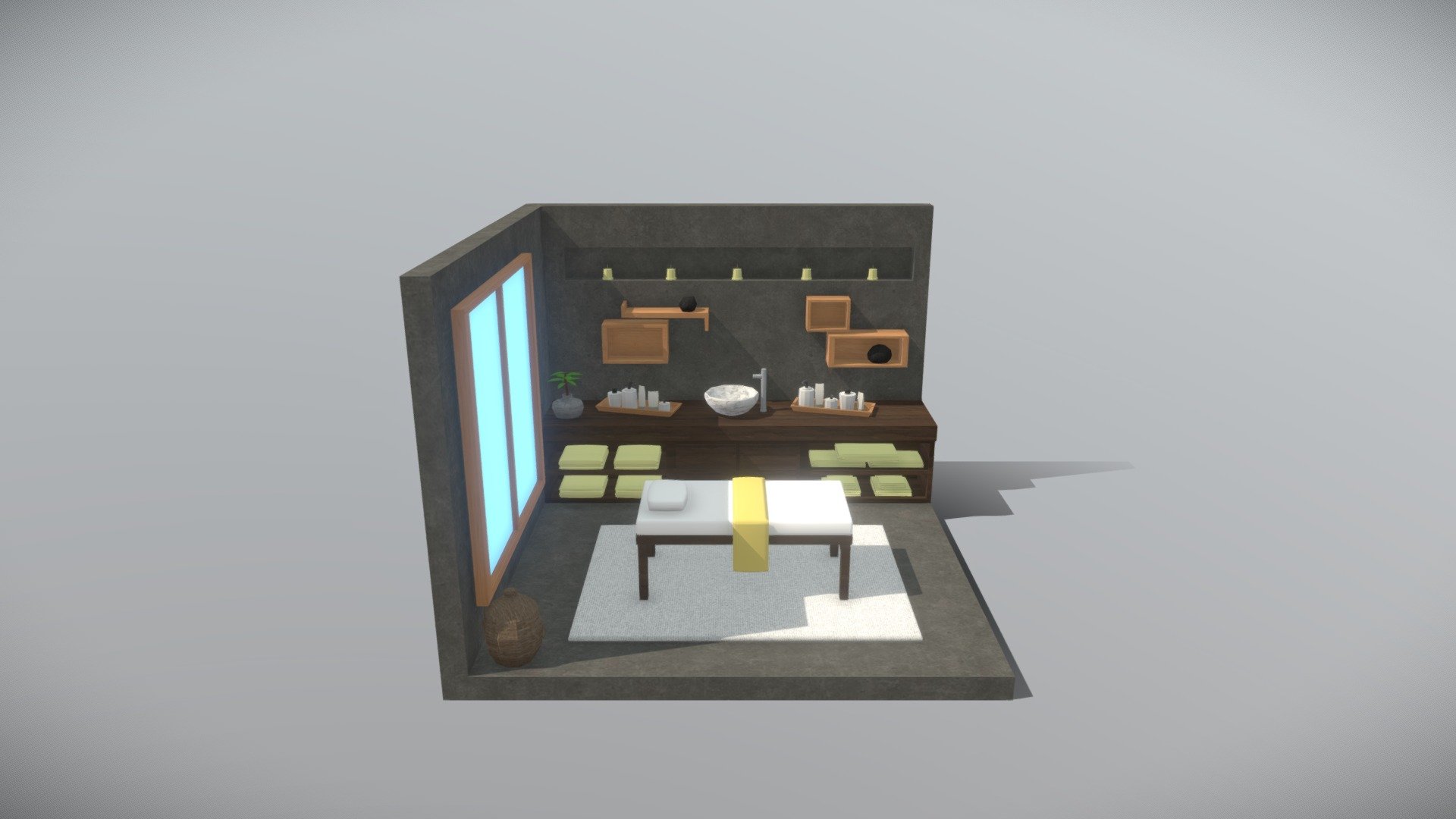 Spa Room - 3D model by Diana Hairi (@huntzdame) [1b8d2a6] - Sketchfab