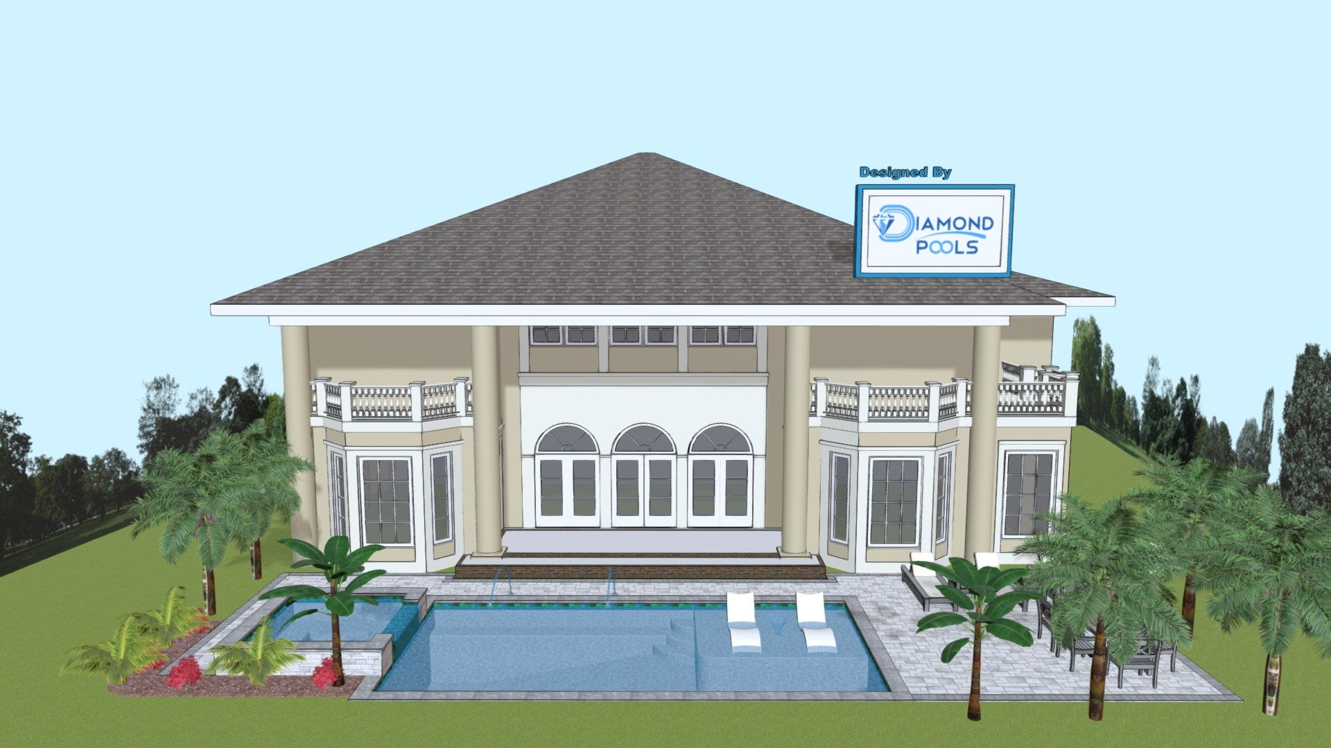 Drayton Place - 3D model by Diamond Pools and Spas (@DiamondPools) [1b8fe0a] - Sketchfab