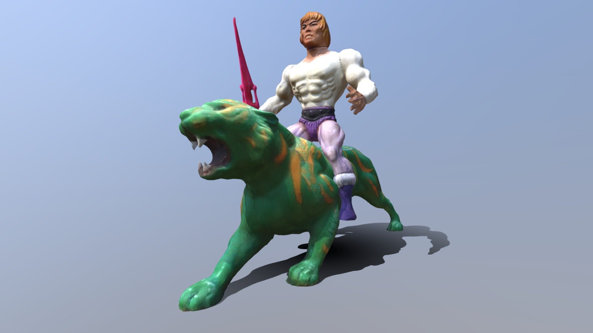 Heman riding Cringer - 3D model by Lycortas [1b93be9] - Sketchfab