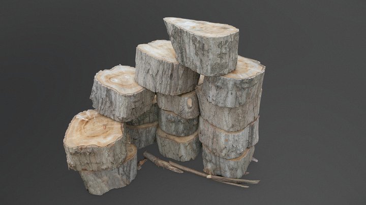 Log-stack 3D models - Sketchfab