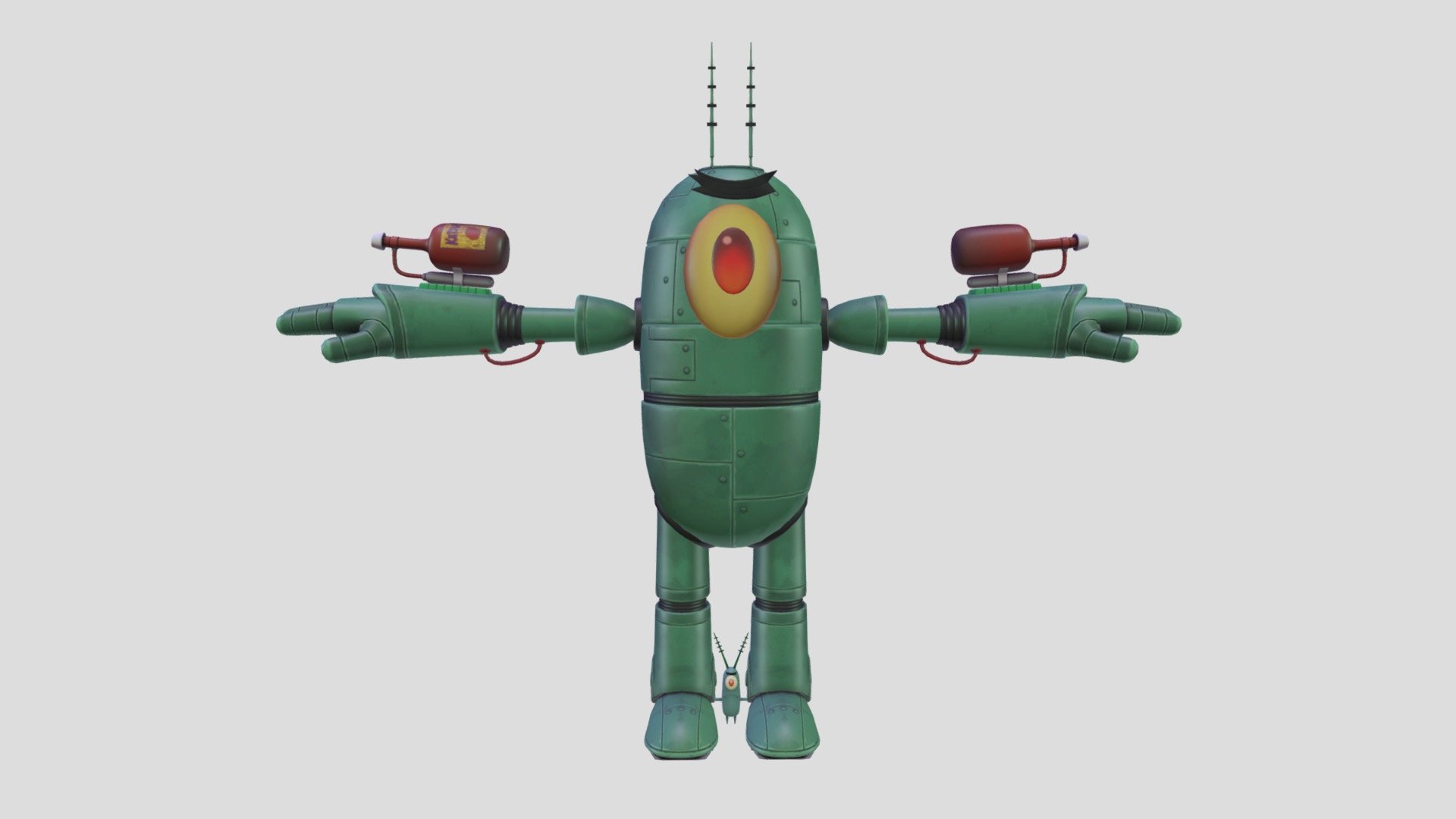 Nickelodeon All-Star Brawl 2 - Mecha-Plankton - Download Free 3D model ...