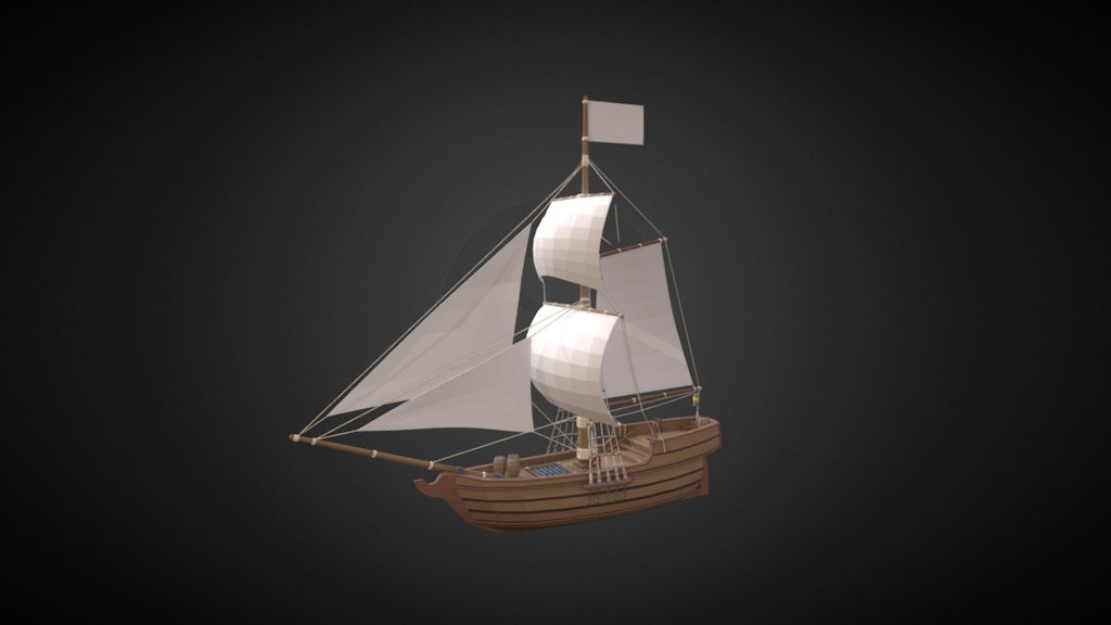 Polygonal Merchant Ship - 3D model by Michal Marsalek (@michalmarsalek ...
