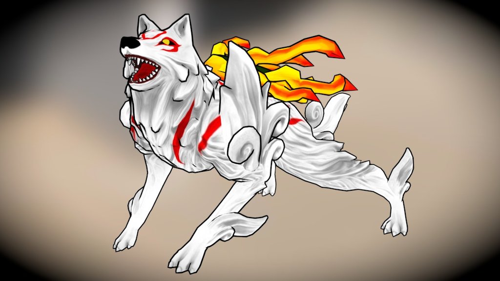Amaterasu Ookami - 3D model by atito [1ba3450] - Sketchfab