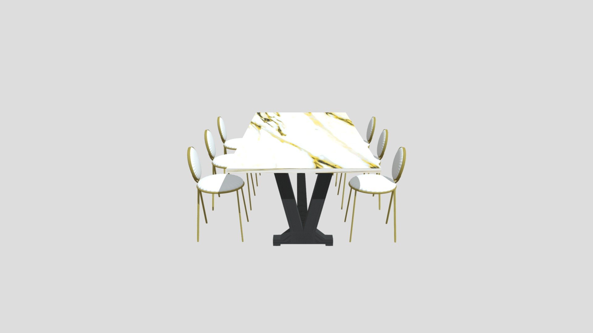 DINING TABLE SET - 3D model by blackline.studios [1ba4fe5] - Sketchfab