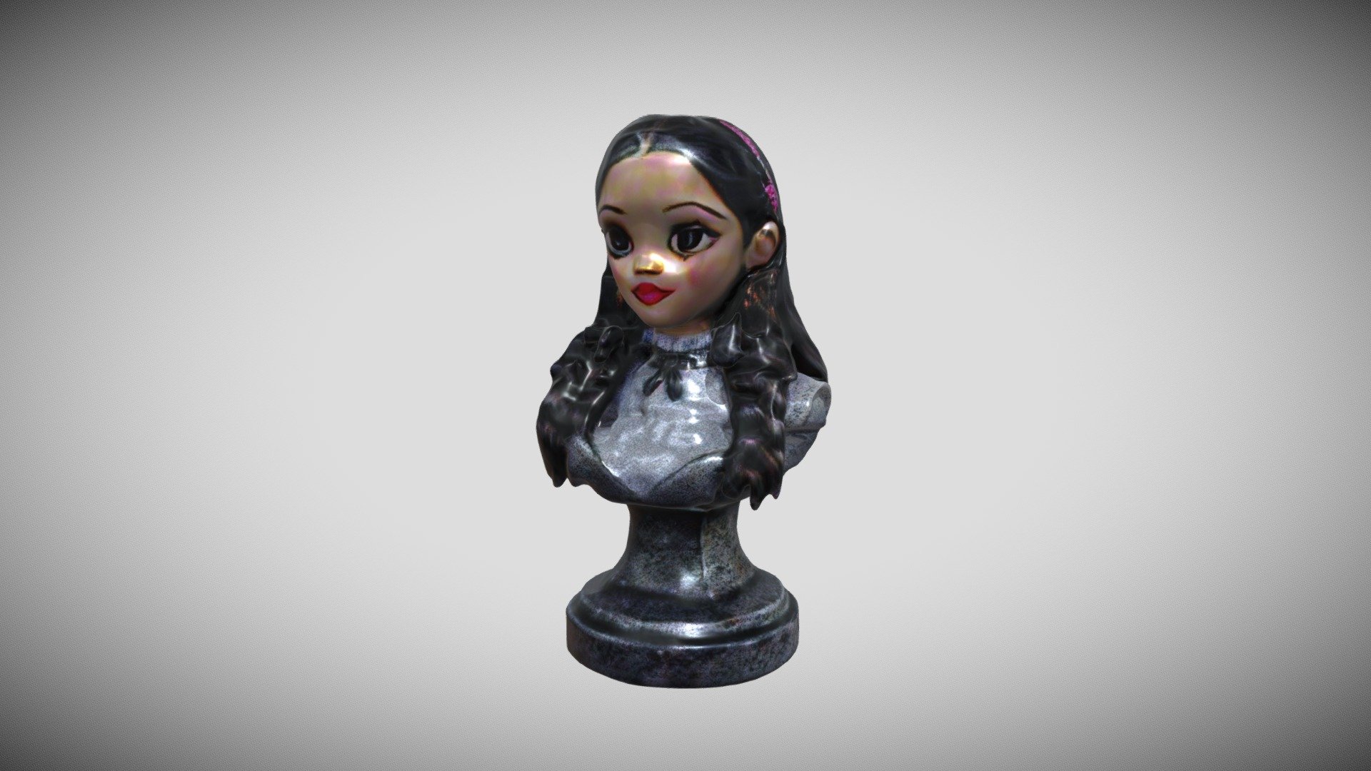 Wenesday Addams Bust - Buy Royalty Free 3D model by Dominic Baker ...