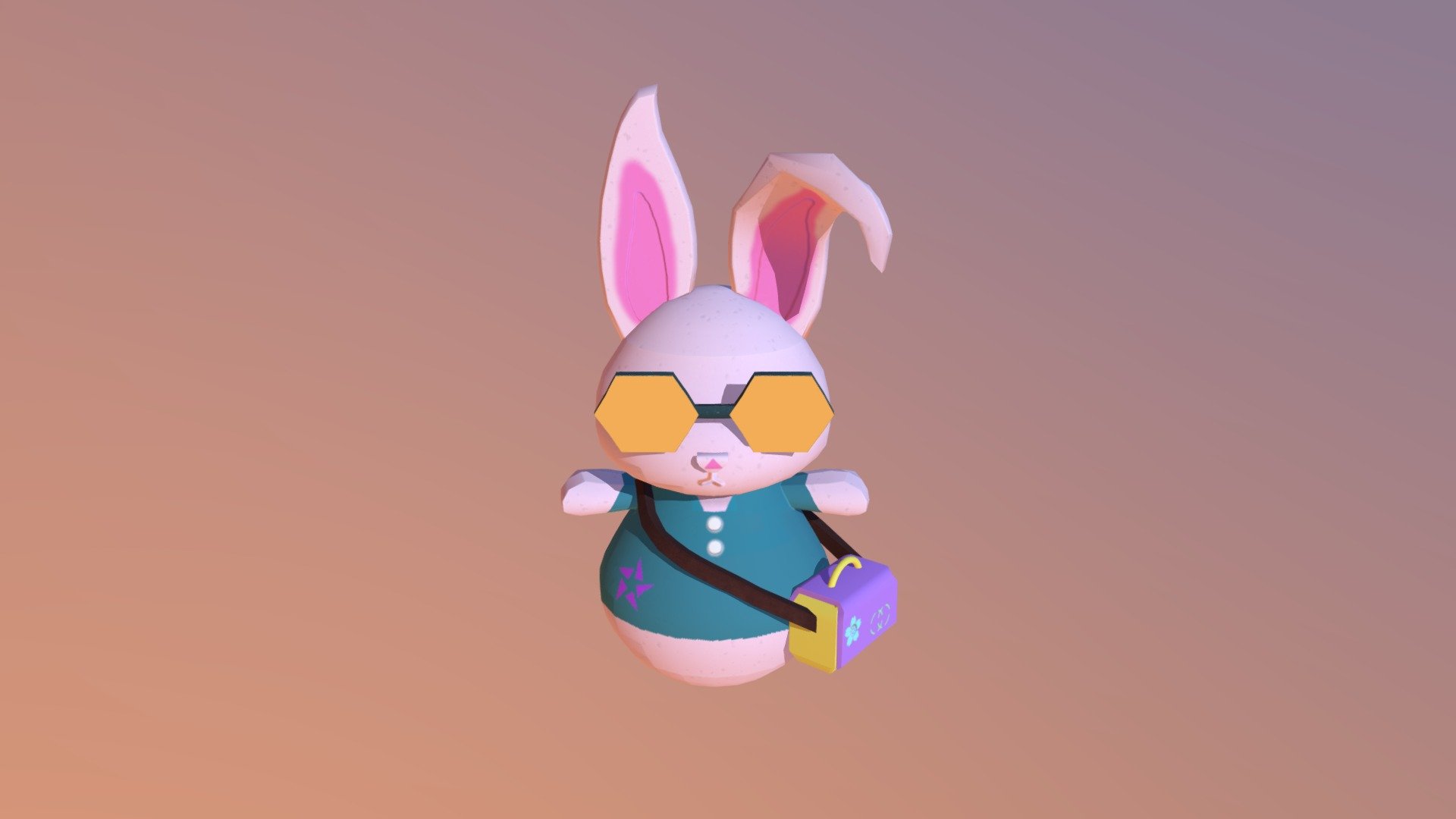 Rabbit Cartoon - 3D model by Kelly (@kellytang) [1ba66cc] - Sketchfab