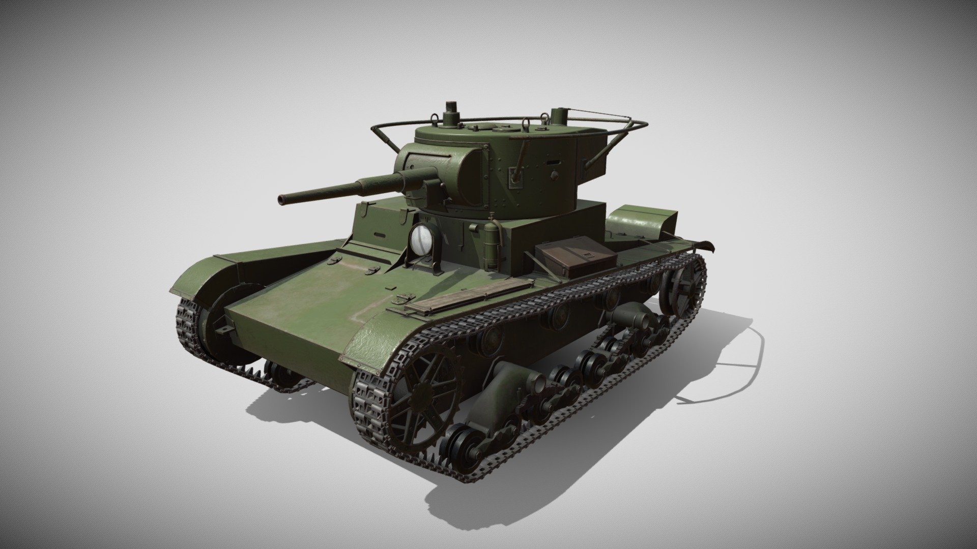 Soviet Tank T26 3D Model By I1San (@ivanSan96) [011cd3a], 42% OFF