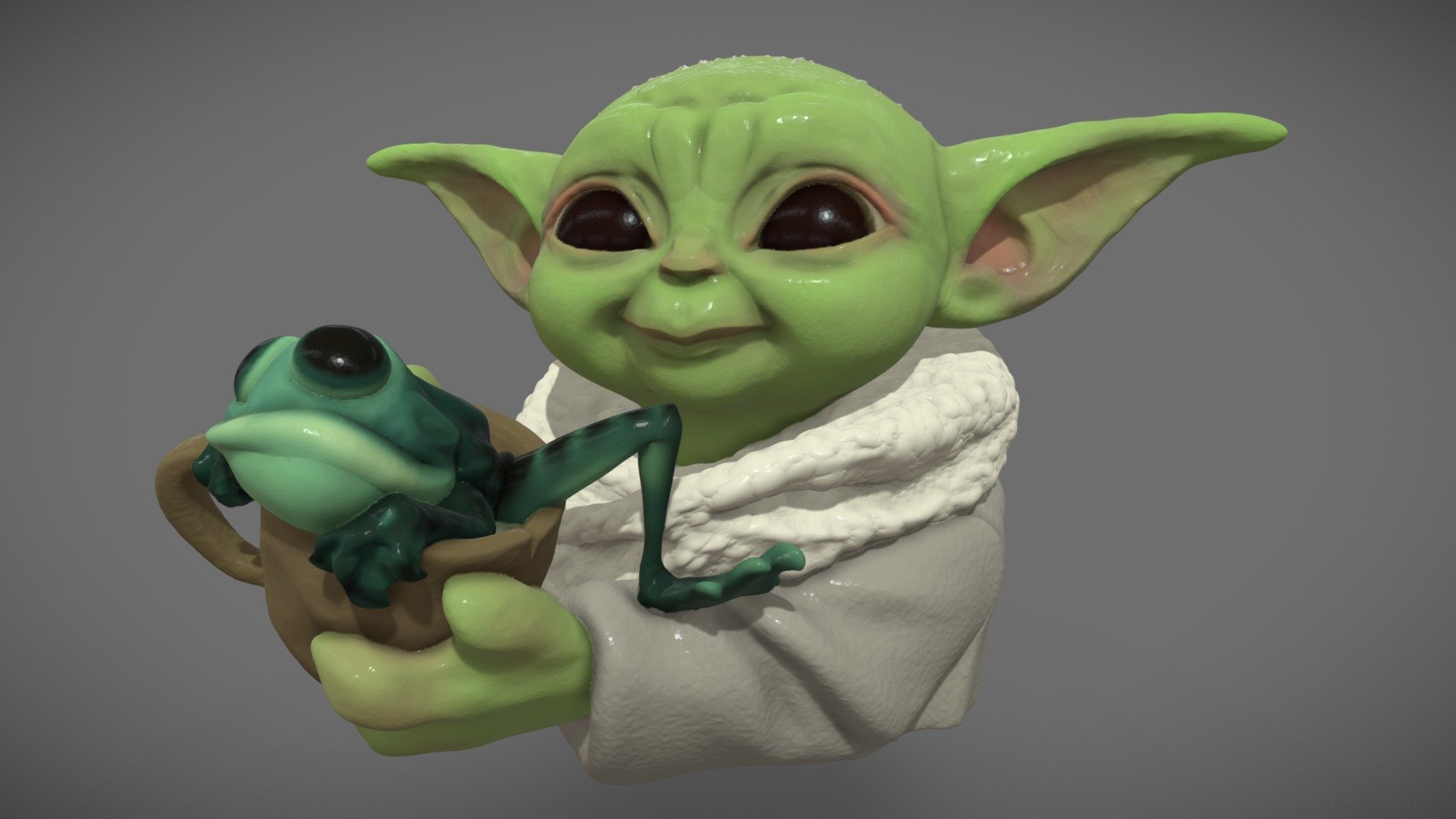 Baby Yoda Painted - Buy Royalty Free 3D model by smaartist [1ba82ff ...