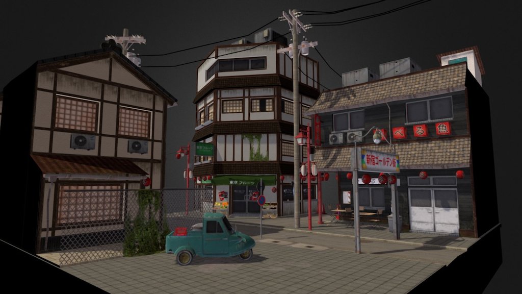 City scene Tokyo - 3D model by maximiliaanmaene [1ba83ff] - Sketchfab