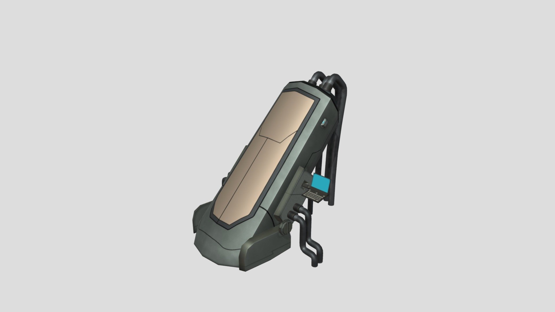 Sci-Fi Cryo Chamber Cryopod - Game Ready - 3D model by GameWorld3D ...