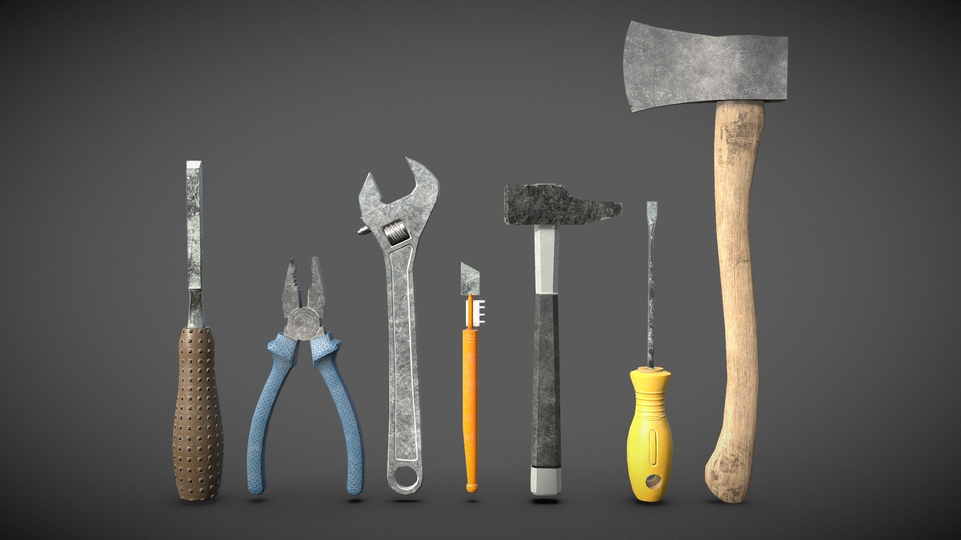 Basic Tools - Buy Royalty Free 3D model by Léonard_Doye / Leoskateman ...