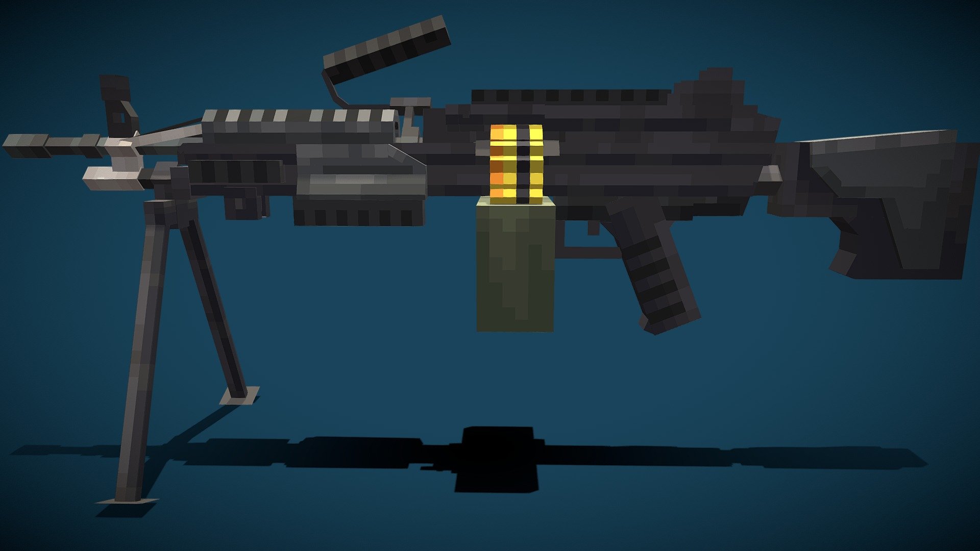 fn minimi mk3 low poly - 3D model by MMecha [1bb0037] - Sketchfab