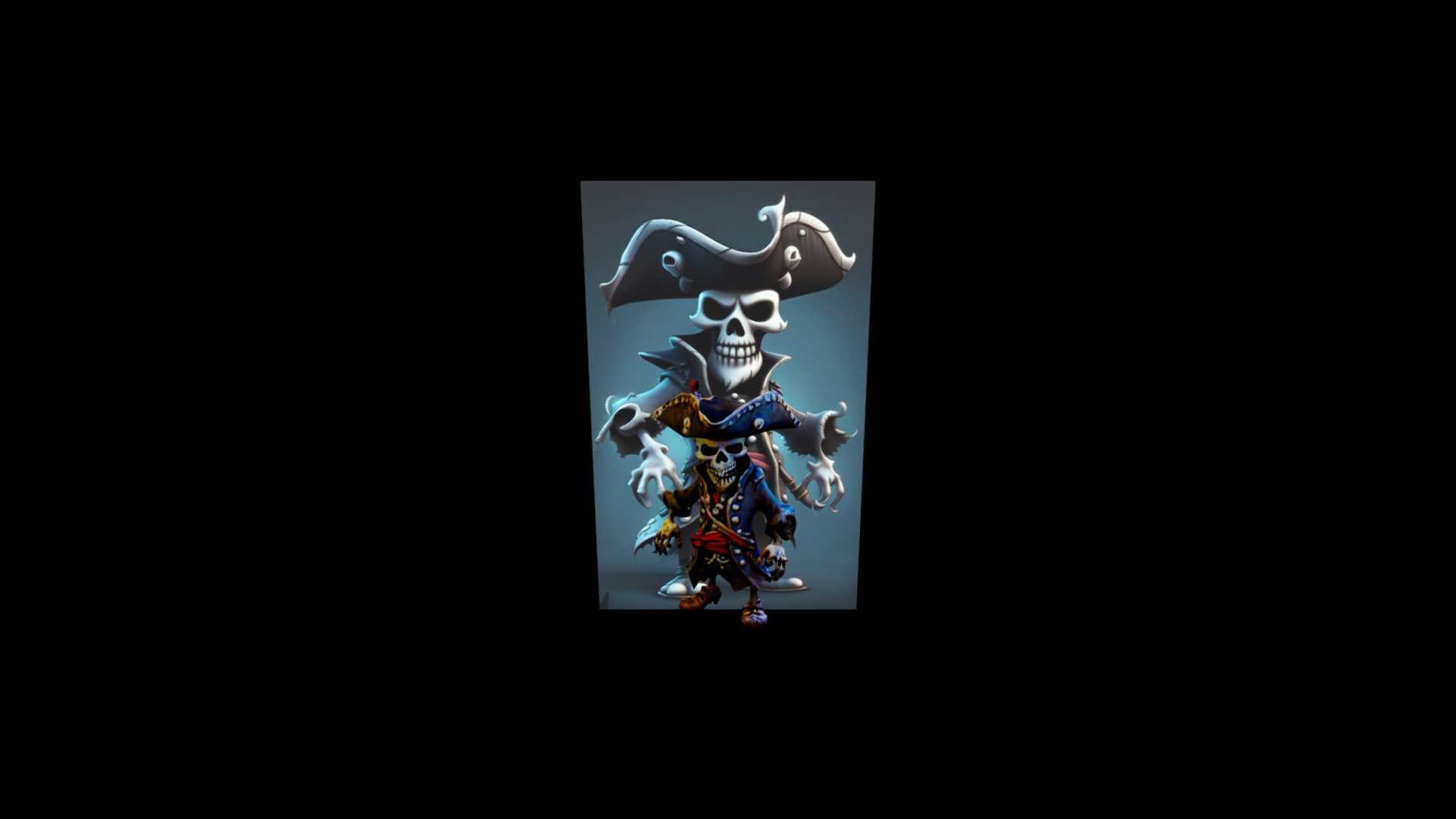 "Pirate Skeleton in Black Costume" A skeleton - Download Free 3D model ...