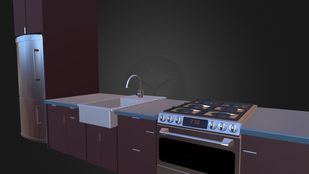 Kitchen - 3D model by mallik8686 [1bb2d71] - Sketchfab