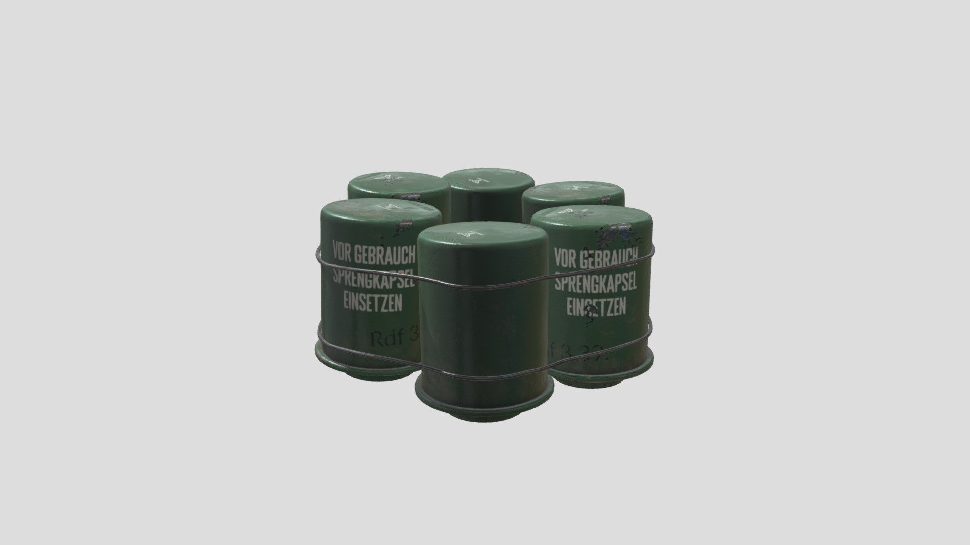Stielhandgranate 24 additional charges - 3D model by Igor_Baskin ...