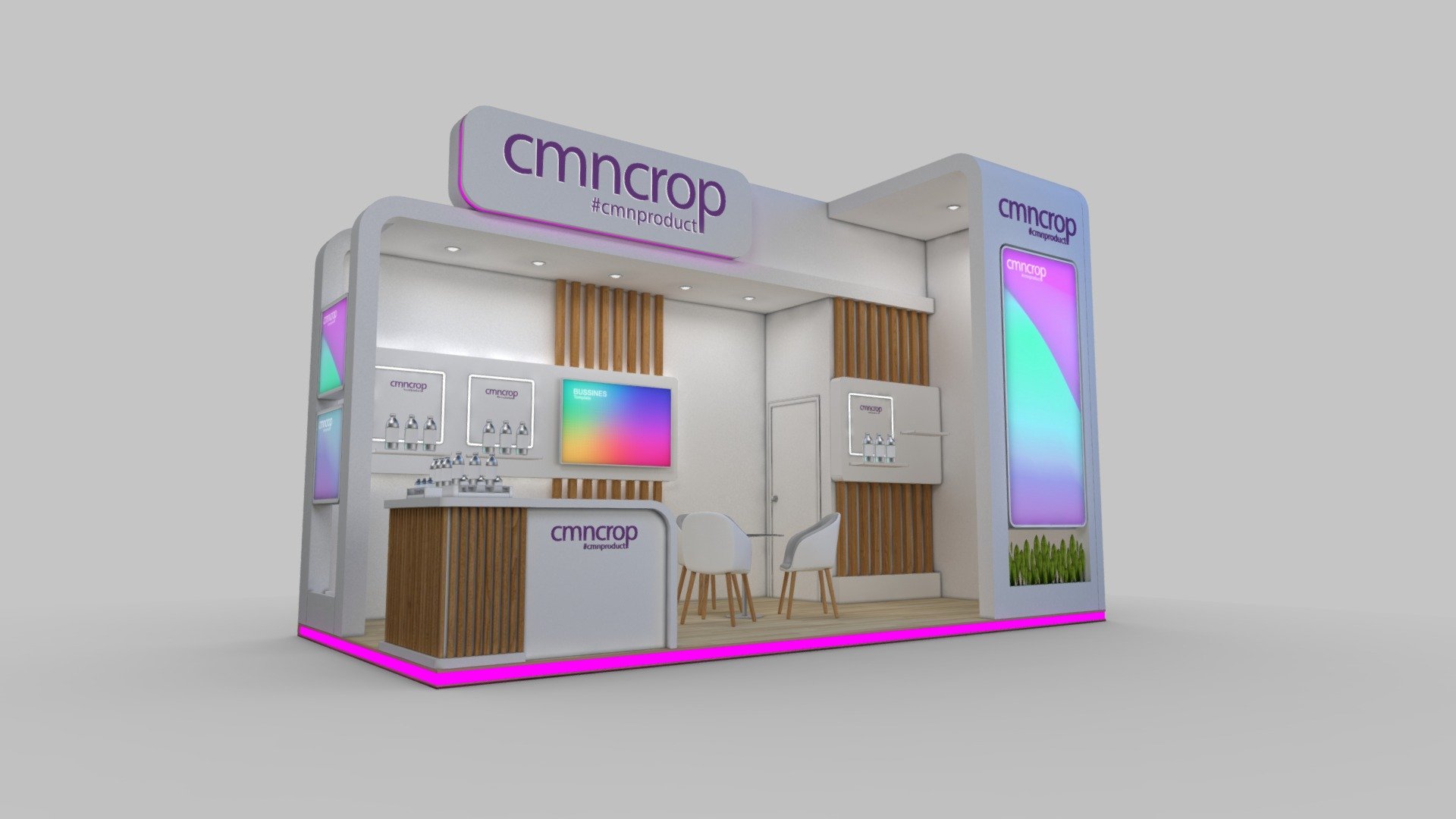 EXHIBITION STAND CMN 18 sqm - Buy Royalty Free 3D model by fasih.lisan ...