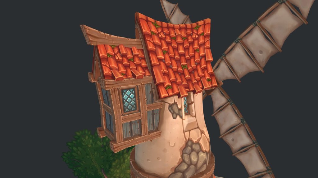 Windmill - 3D model by luisarmstrong [1bbc5fe] - Sketchfab