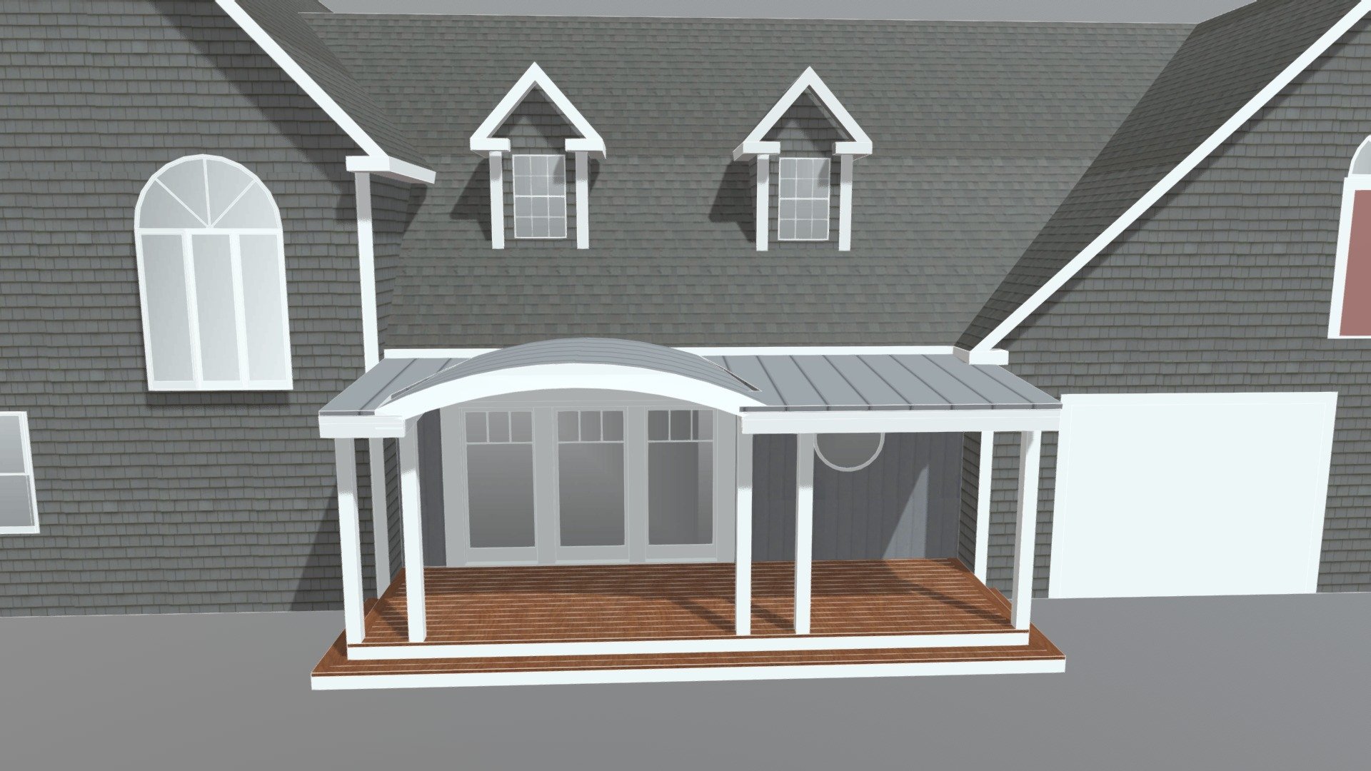 McDonough Porch V5 - 3D model by Maine Porch & Pergola Company ...