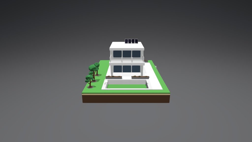 Low poly Modern house - 3D model by Creative Trio (@creativetrio ...