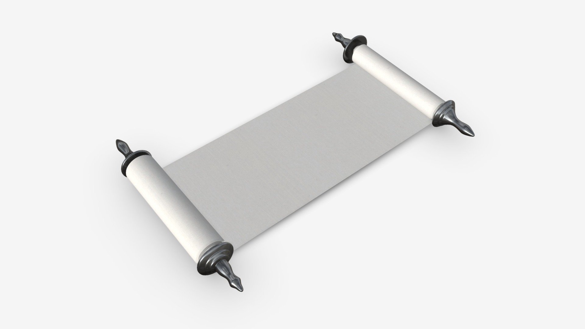 Ancient Scroll With Metal Rods clean 02 - Buy Royalty Free 3D model by ...