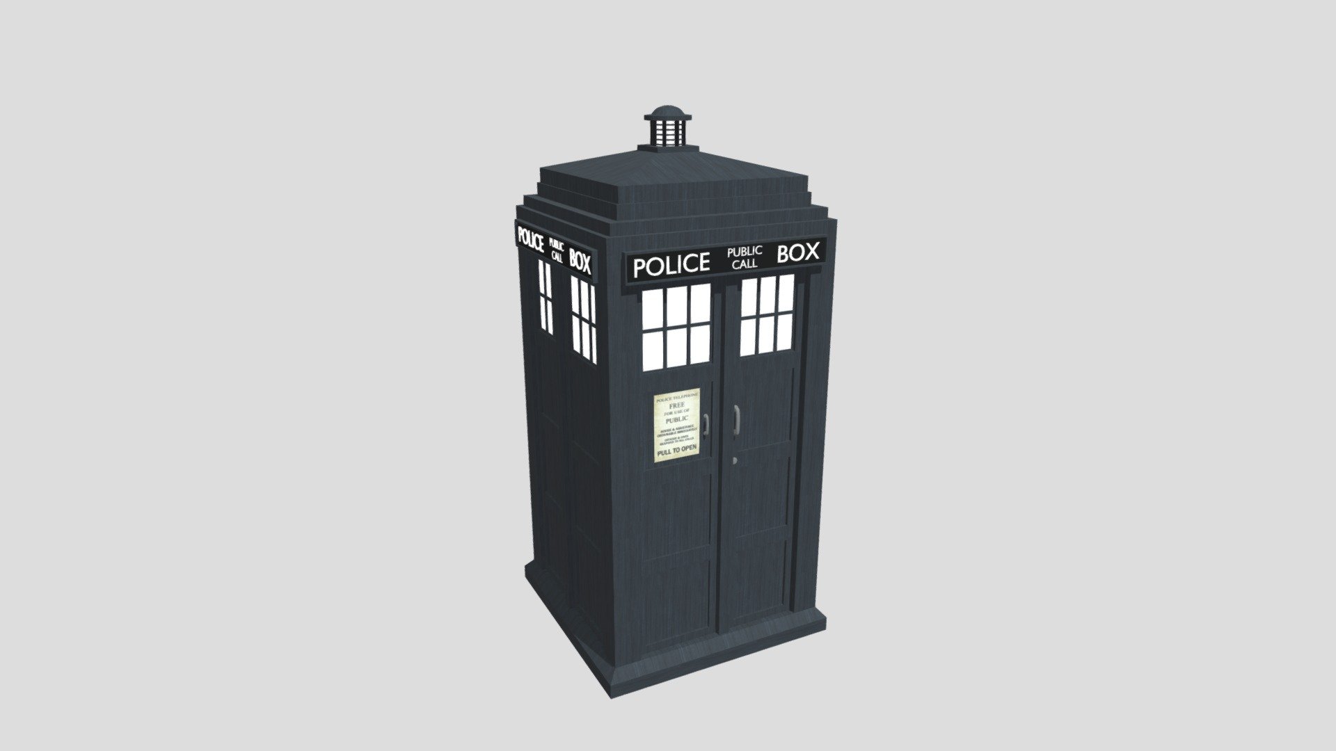 TARDIS - 3D model by Ellis Northend (@EllisNorthend) [1bc6beb] - Sketchfab