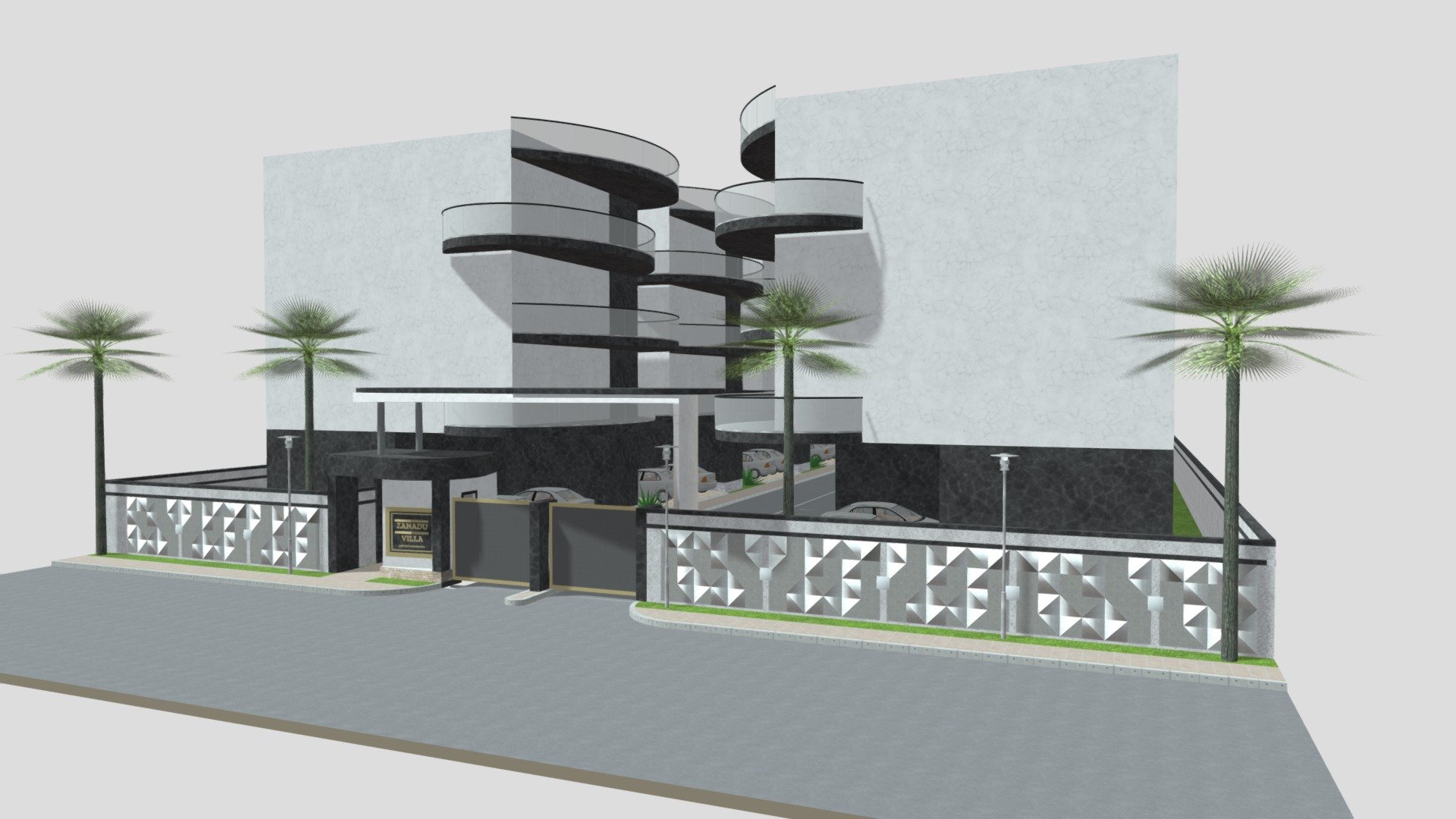 ZANADU VILLA - Schematic 3D Massing - 3D model by Gabochie Design ...