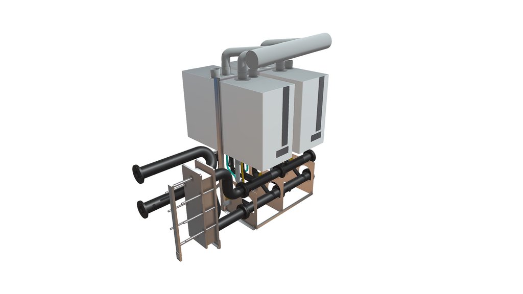 Plate heat exchanger - A 3D model collection by LuoIS - Sketchfab