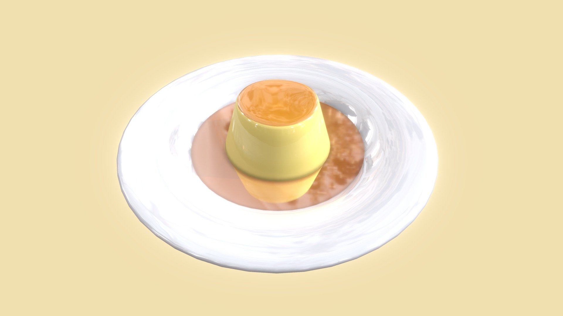 Flan / Pudding - Download Free 3D model by Just Vy (@just-vy) [1bcedae ...