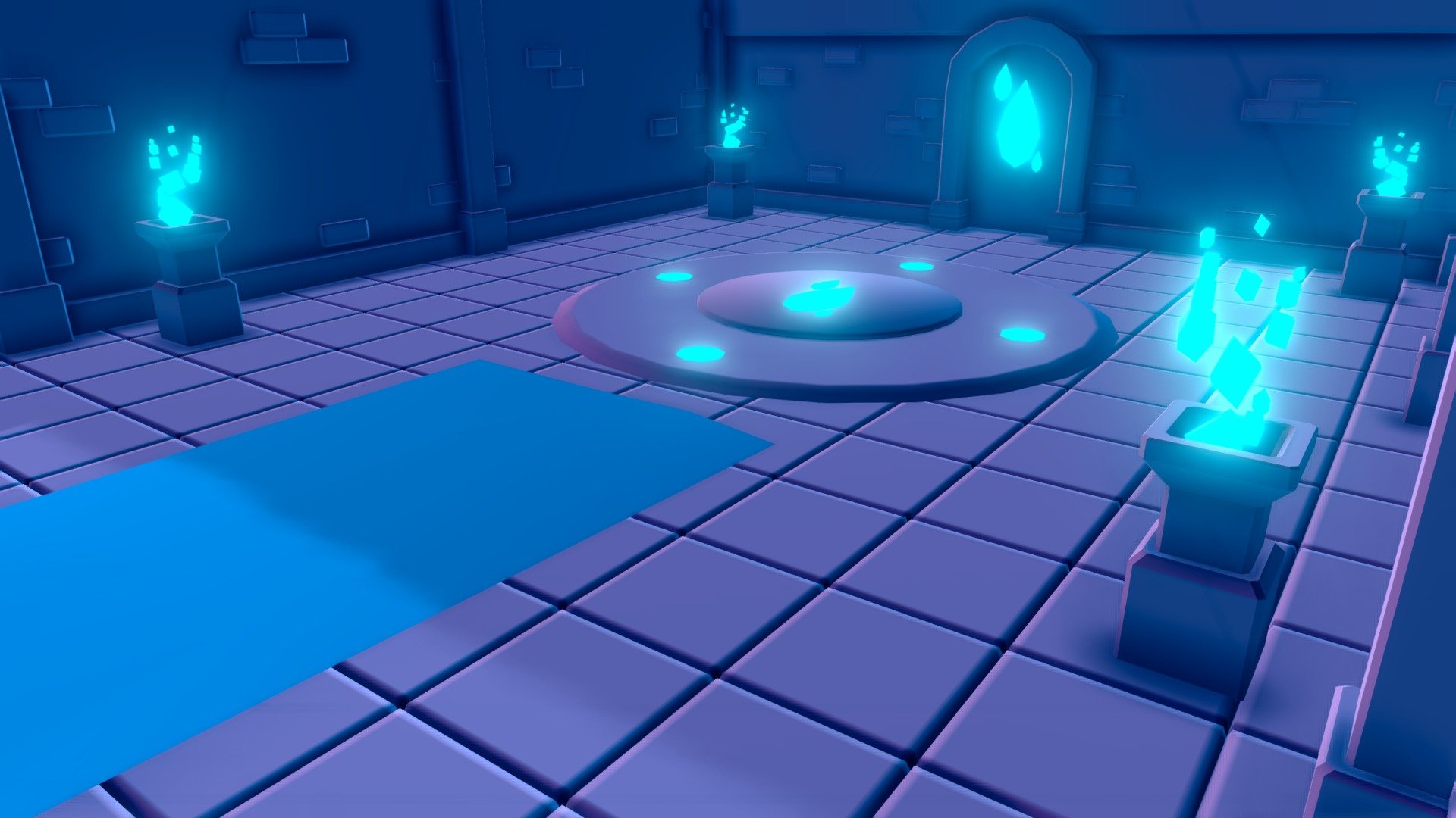Game Level Design - Water Stone Dungeon - Download Free 3D model by ...