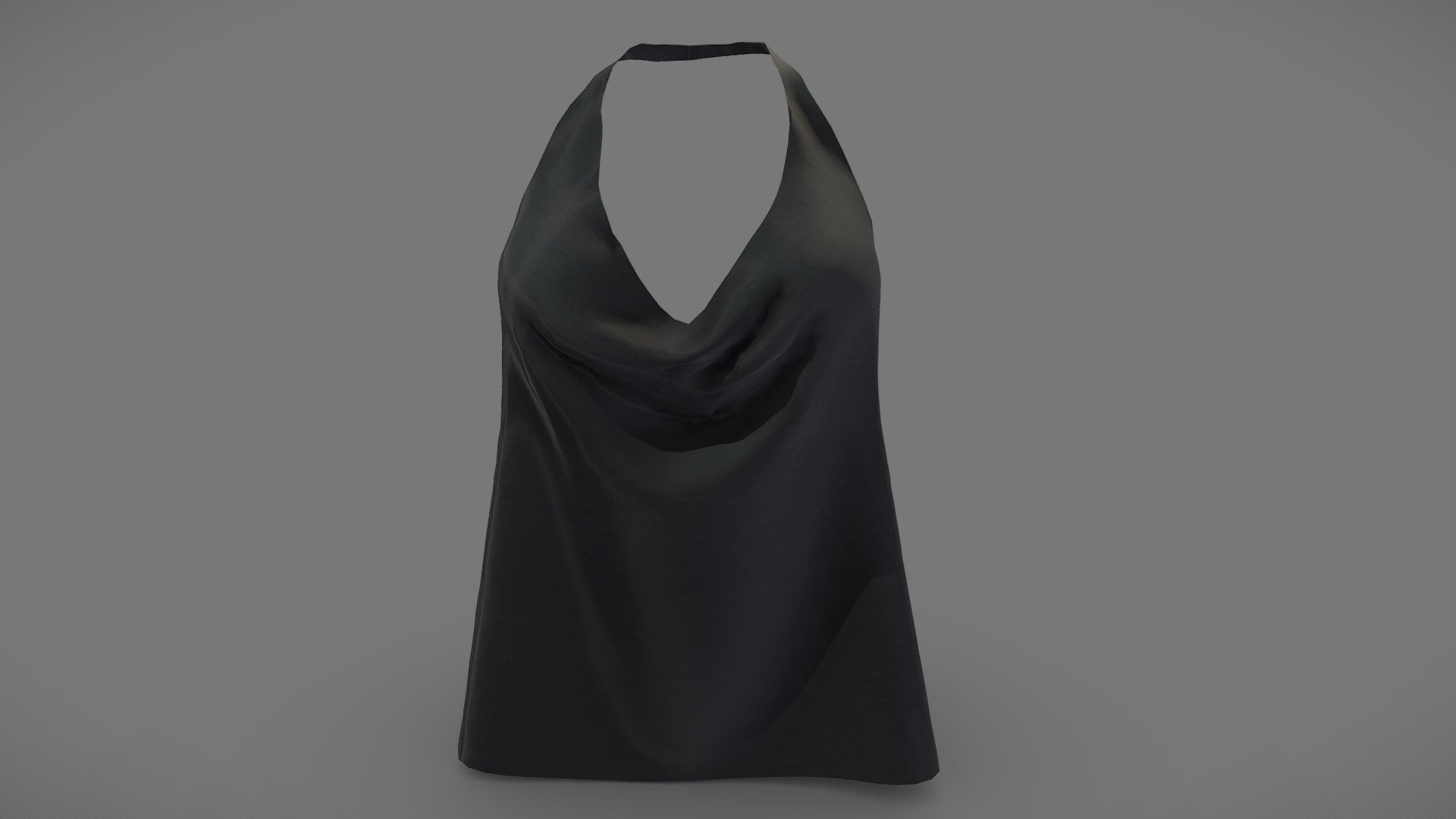 Cowl Halter Neck Backless Tank Top - Buy Royalty Free 3D model by 3dia ...