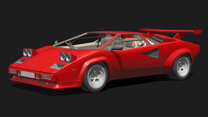Lamborghini-countach 3D models - Sketchfab