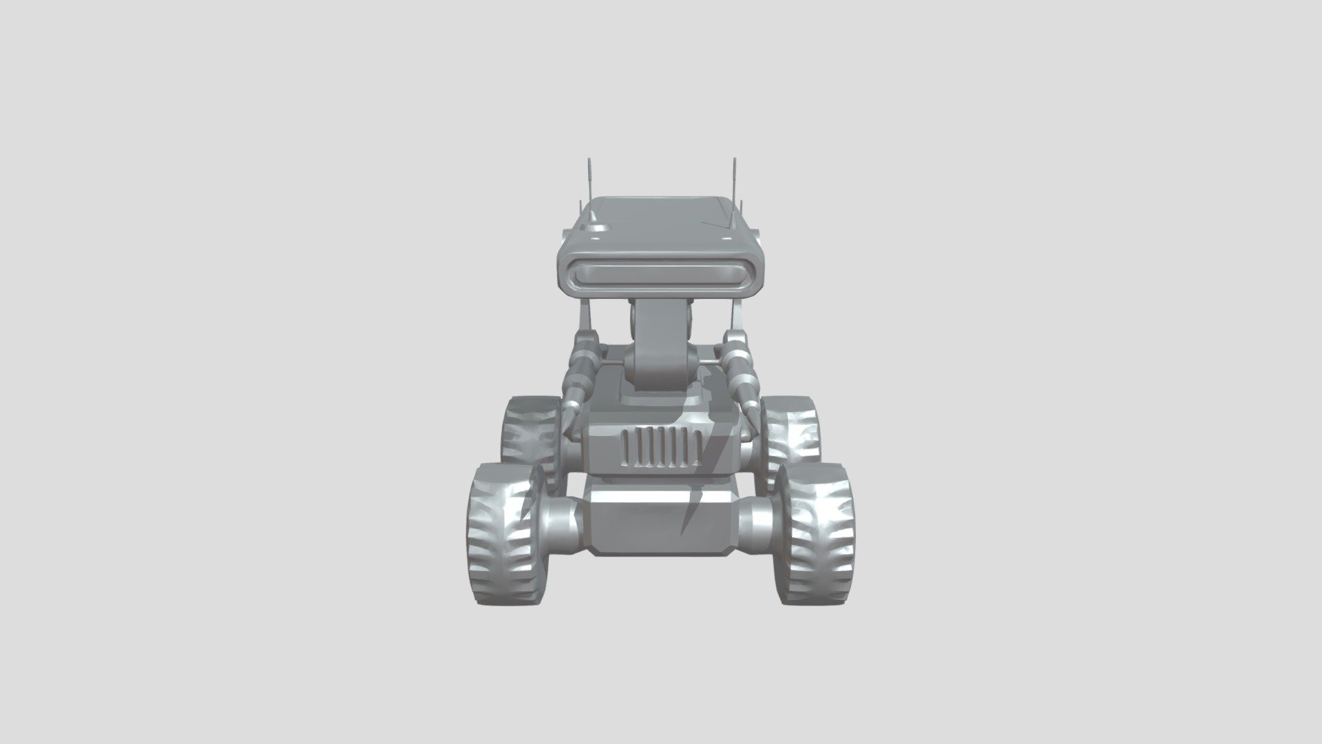 futuristic four-wheeled robot with solar panel - 3D model by rudrabarot [1bd76da] - Sketchfab