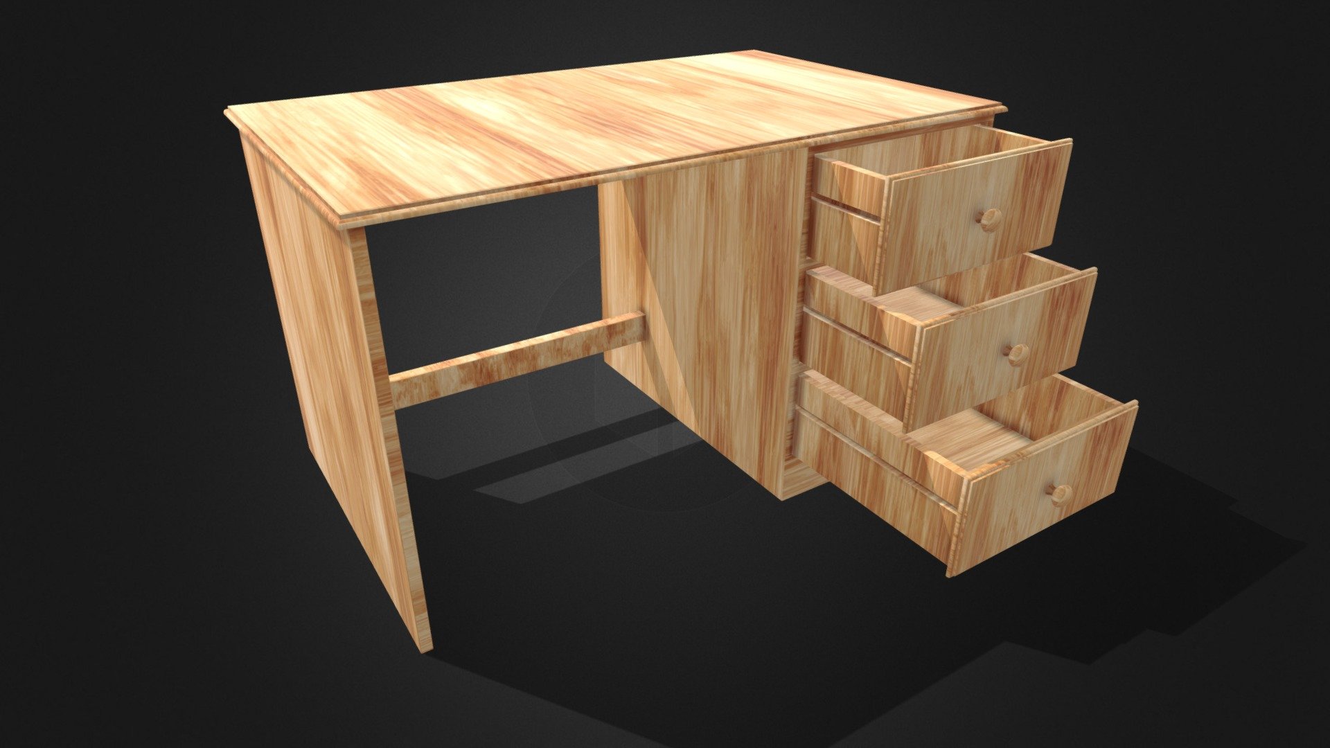 Wooden Desk - Buy Royalty Free 3D model by micman2710 [1bde329 ...