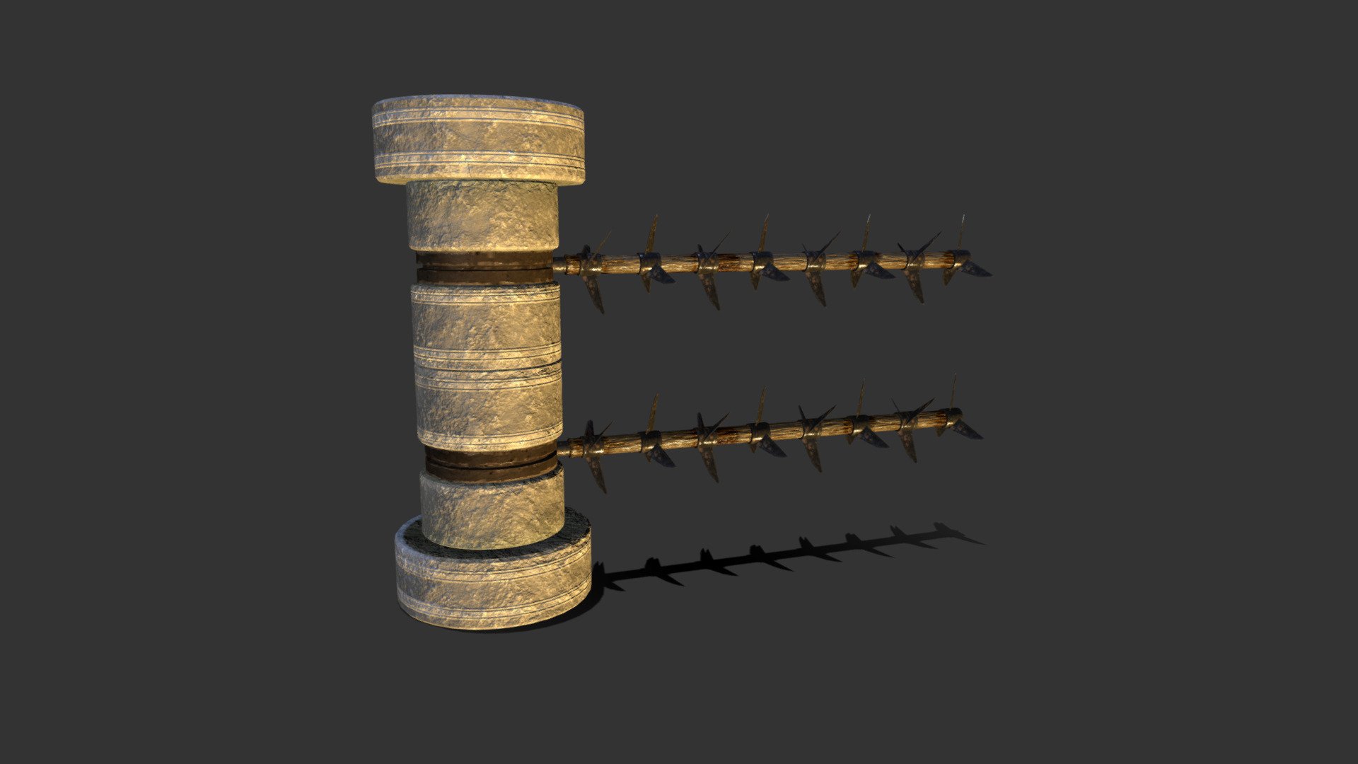 Rotating bladed rod trap "Haymaker" - 3D model by RunemarkStudio ...