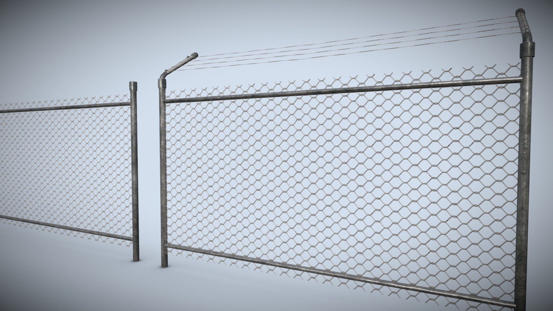 Netting Mesh Fence Kit Low Poly Low-poly 3D mode - Buy Royalty Free 3D ...