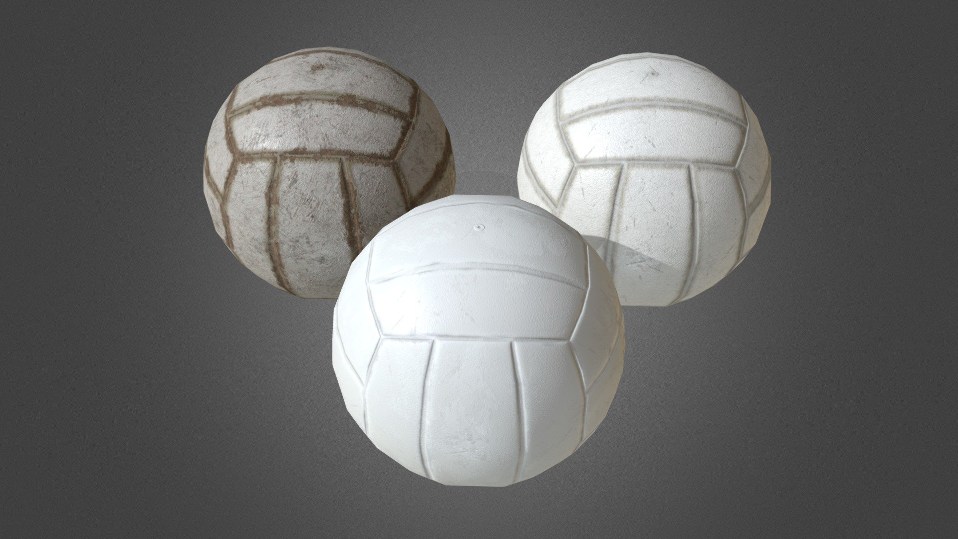 Volleyball Balls SET Low Poly PBR Model - 3D model by ...