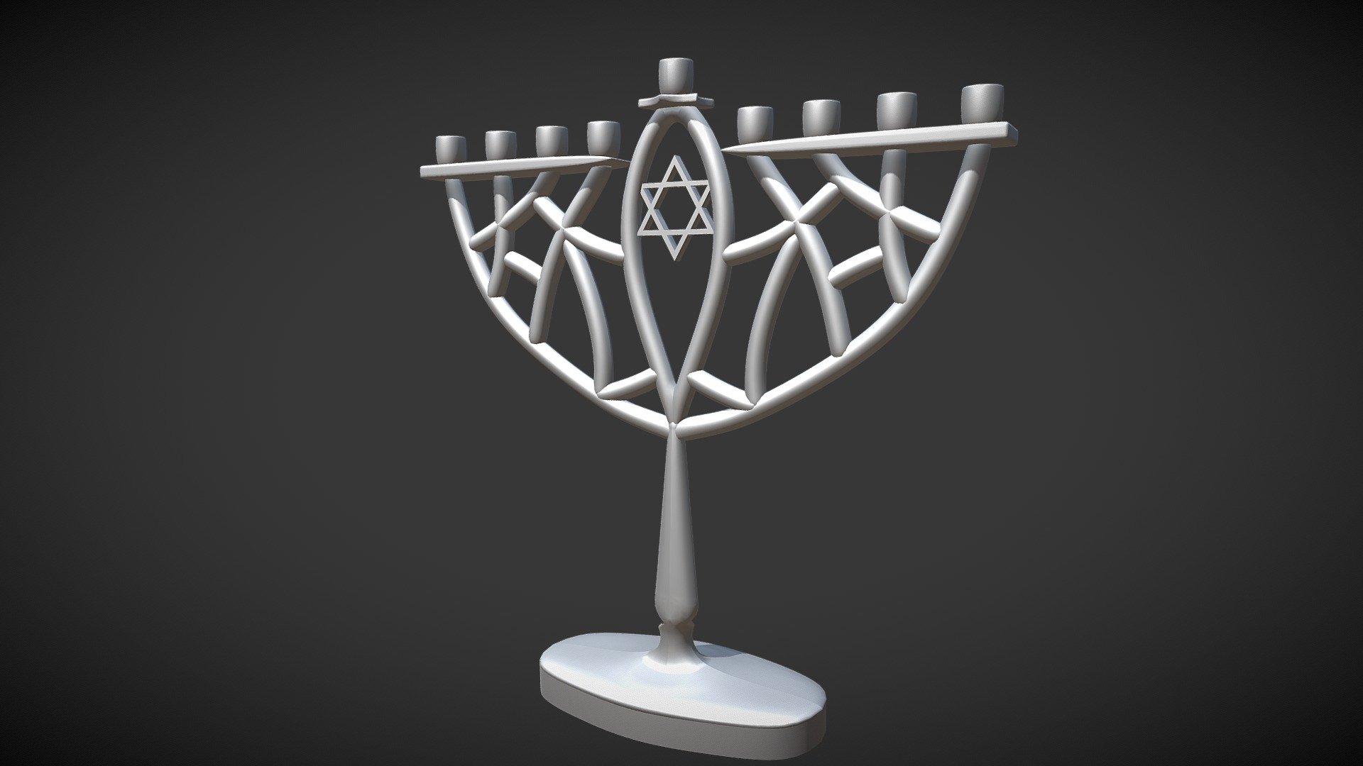 Menorah Medium - 3D model by Addzey [1be0ebc] - Sketchfab