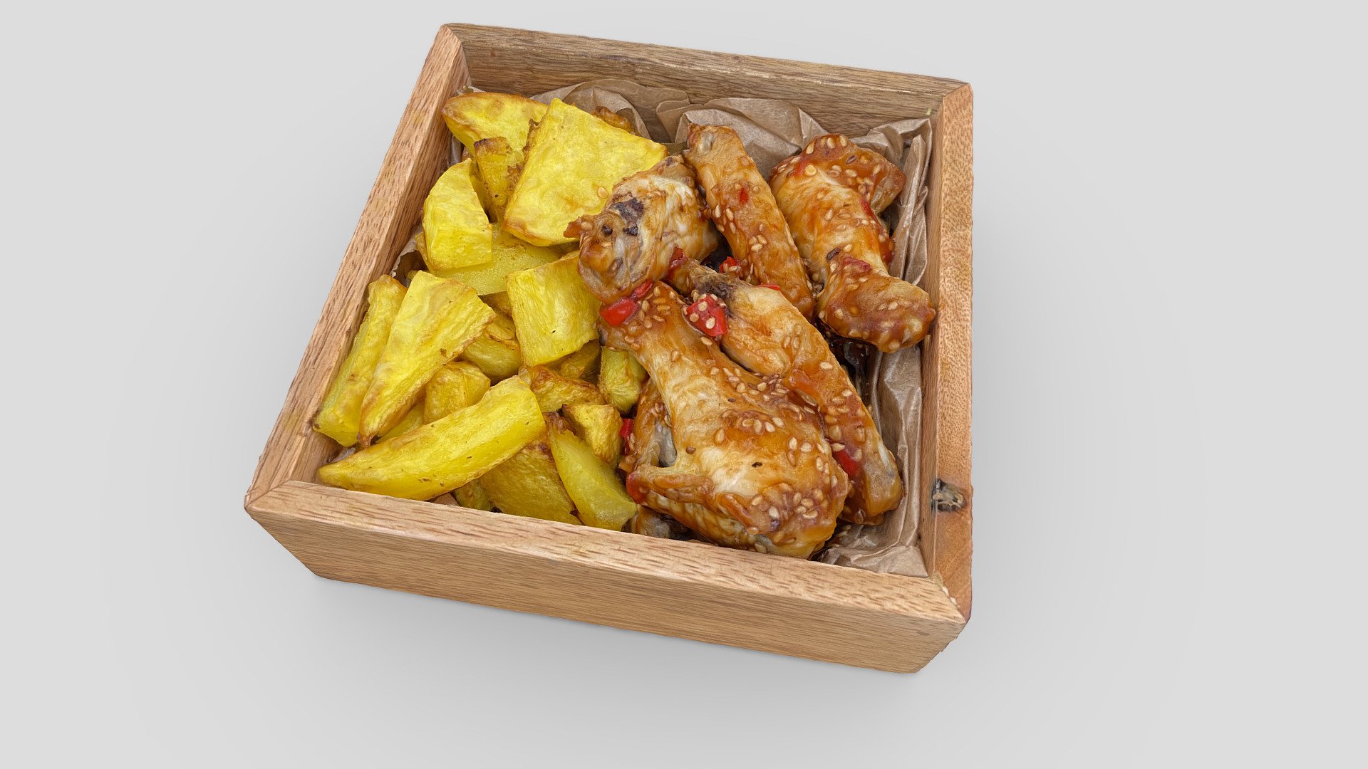 Korean chicken box - Buy Royalty Free 3D model by Zoltanfood [1be0efb ...