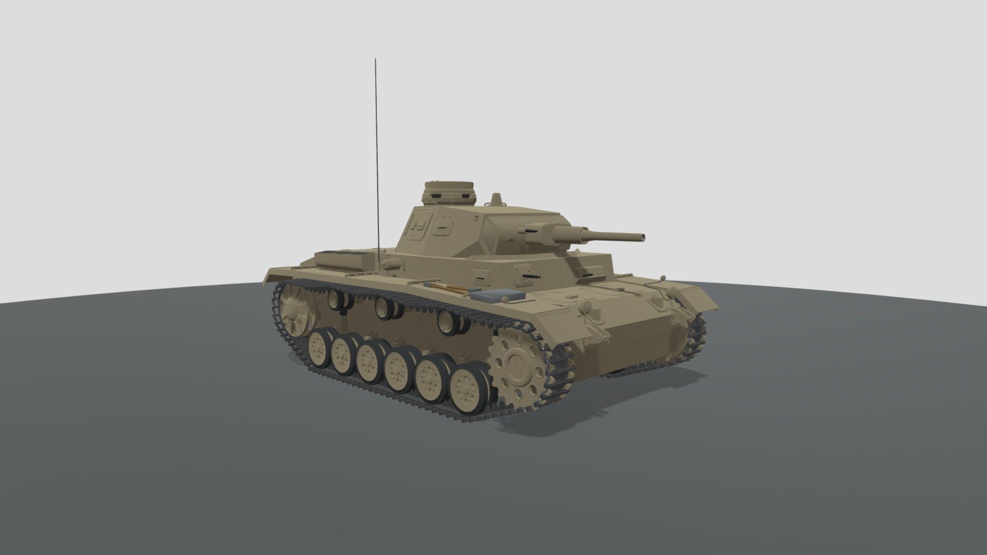 Pz.Kpfw. III Ausf. F - 3D model by samgraphicsofficial [1be4ec7 ...