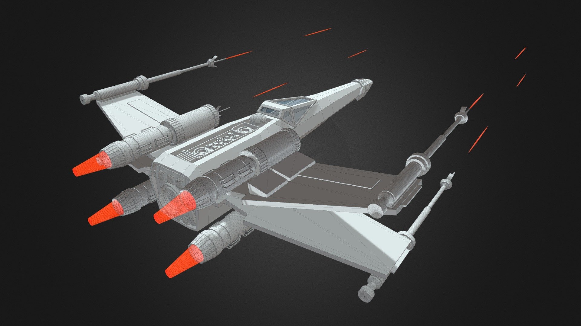 X Wing - 3D model by cris.penuela [1be9f20] - Sketchfab