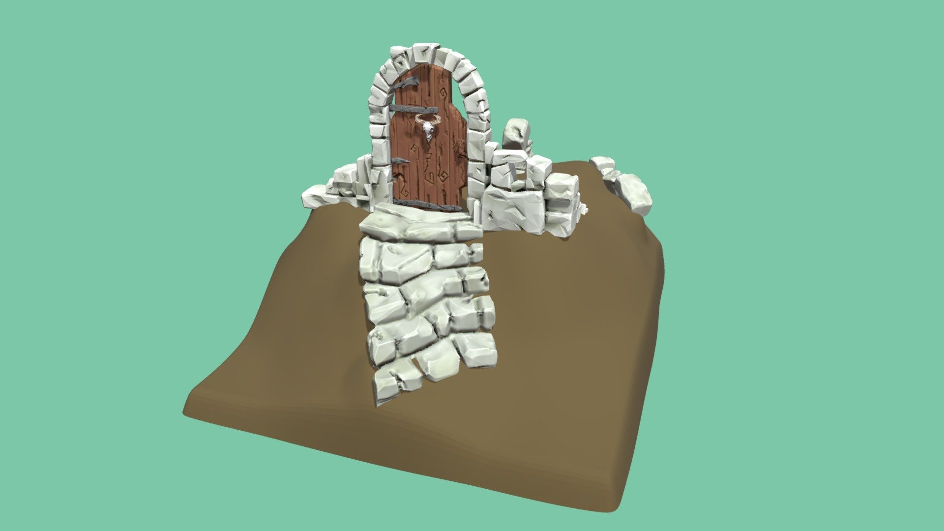 Secret Gate - 3D model by Ozkan (@Oscarto) [1beac65] - Sketchfab