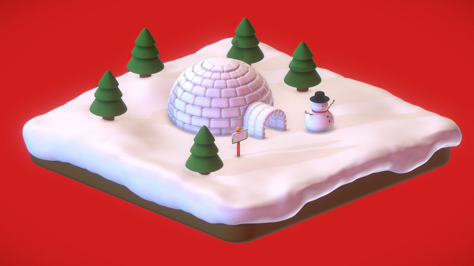Isometric stylized north pole - Buy Royalty Free 3D model by cpineda3d ...