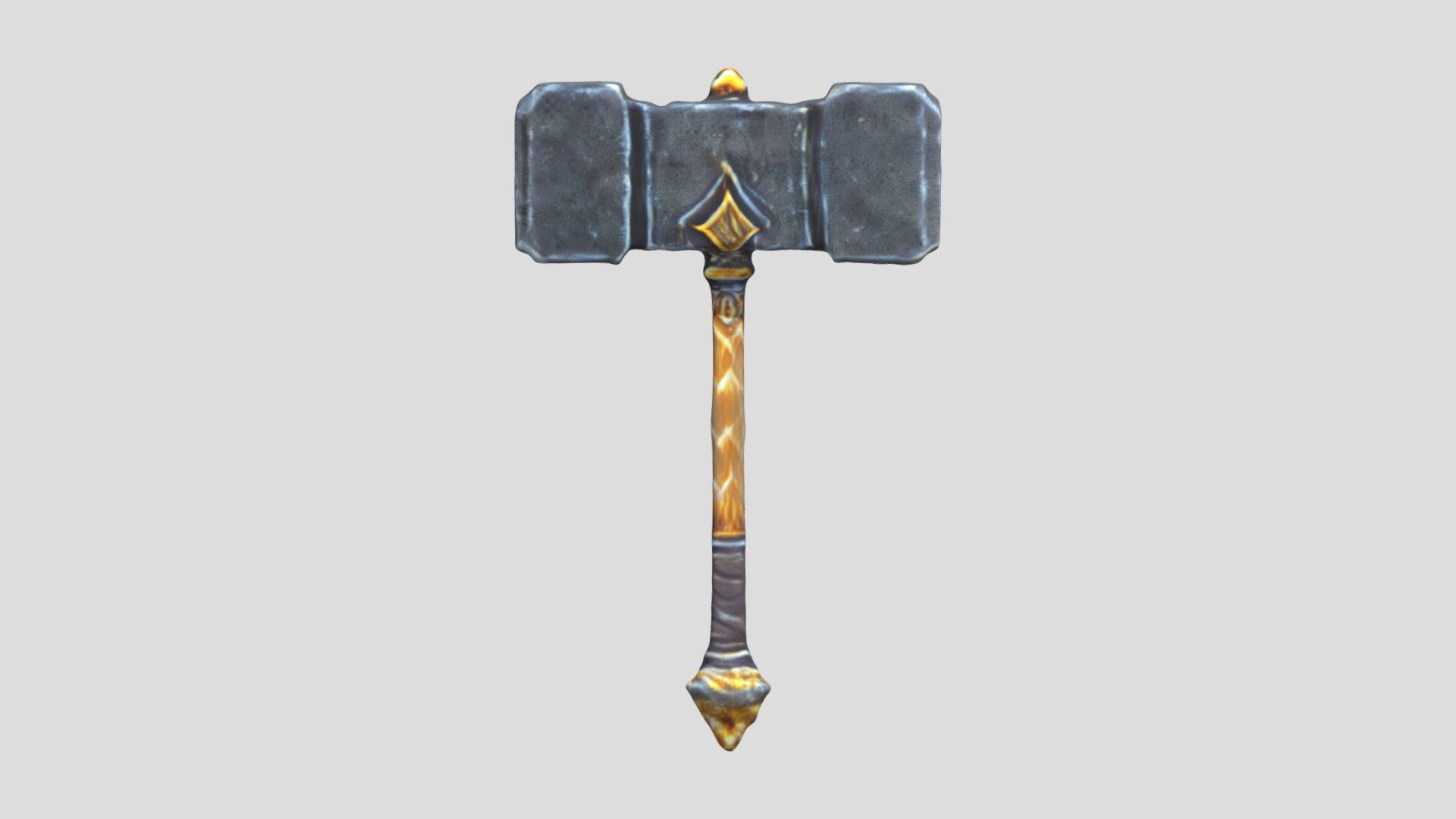 A Huge Iron Gray Hammer - Download Free 3D model by GameCat ...