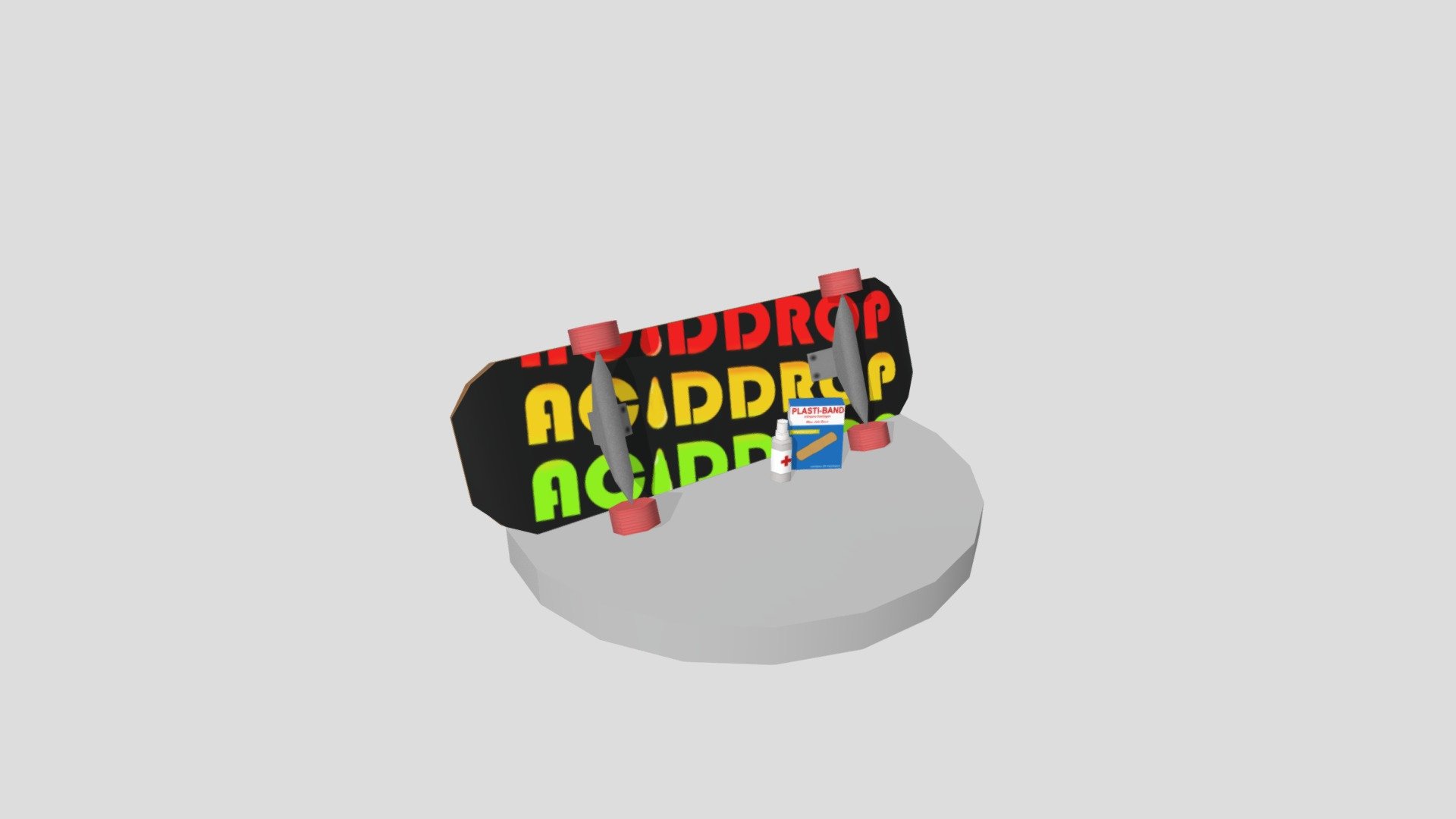 Aciddrop's Low-poly Skateboard - 3D model by Jainyx [1bf7443] - Sketchfab
